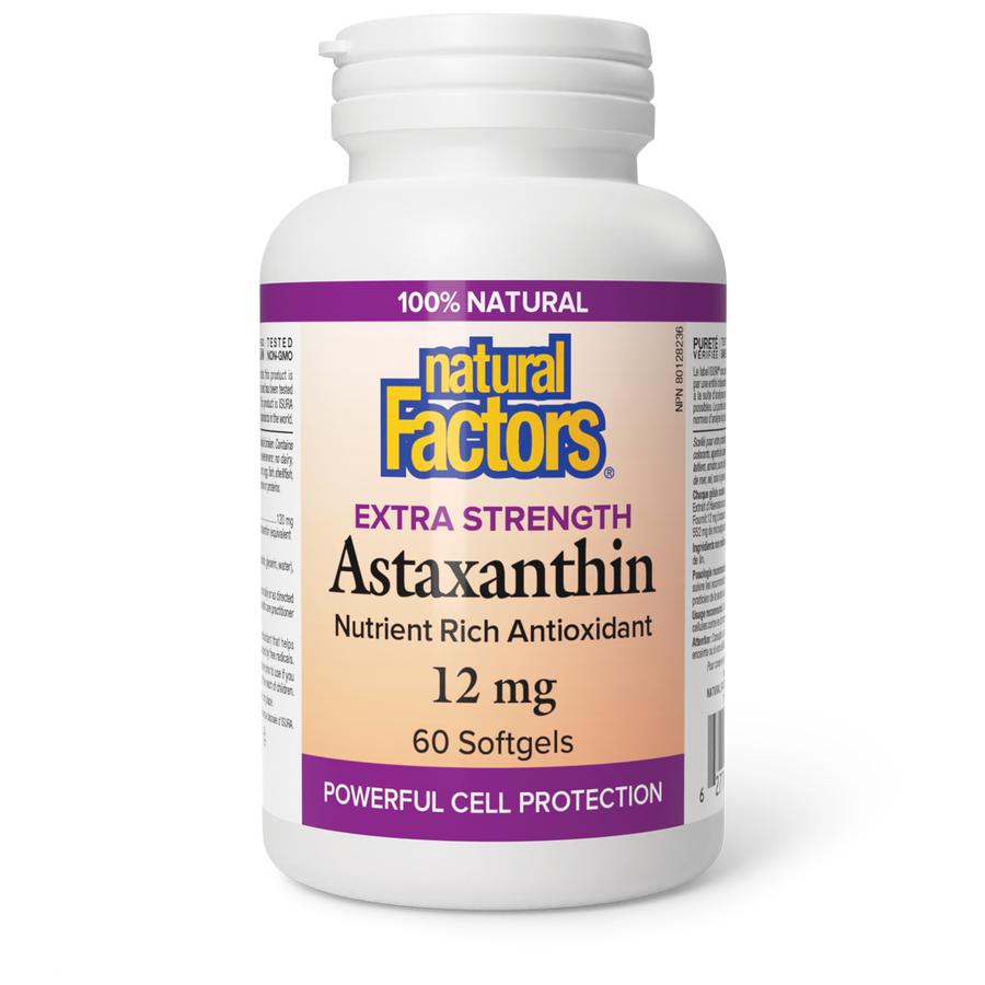 Astaxanthin 12mg Extra Strength - Natural Factors Canada – Natural Focus