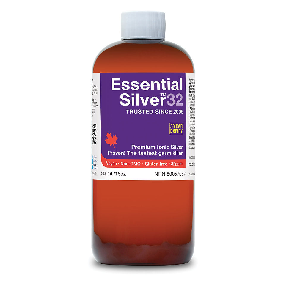 Essential Silver Super Strength 32 ppm 500ml Twist Cap – Natural Focus