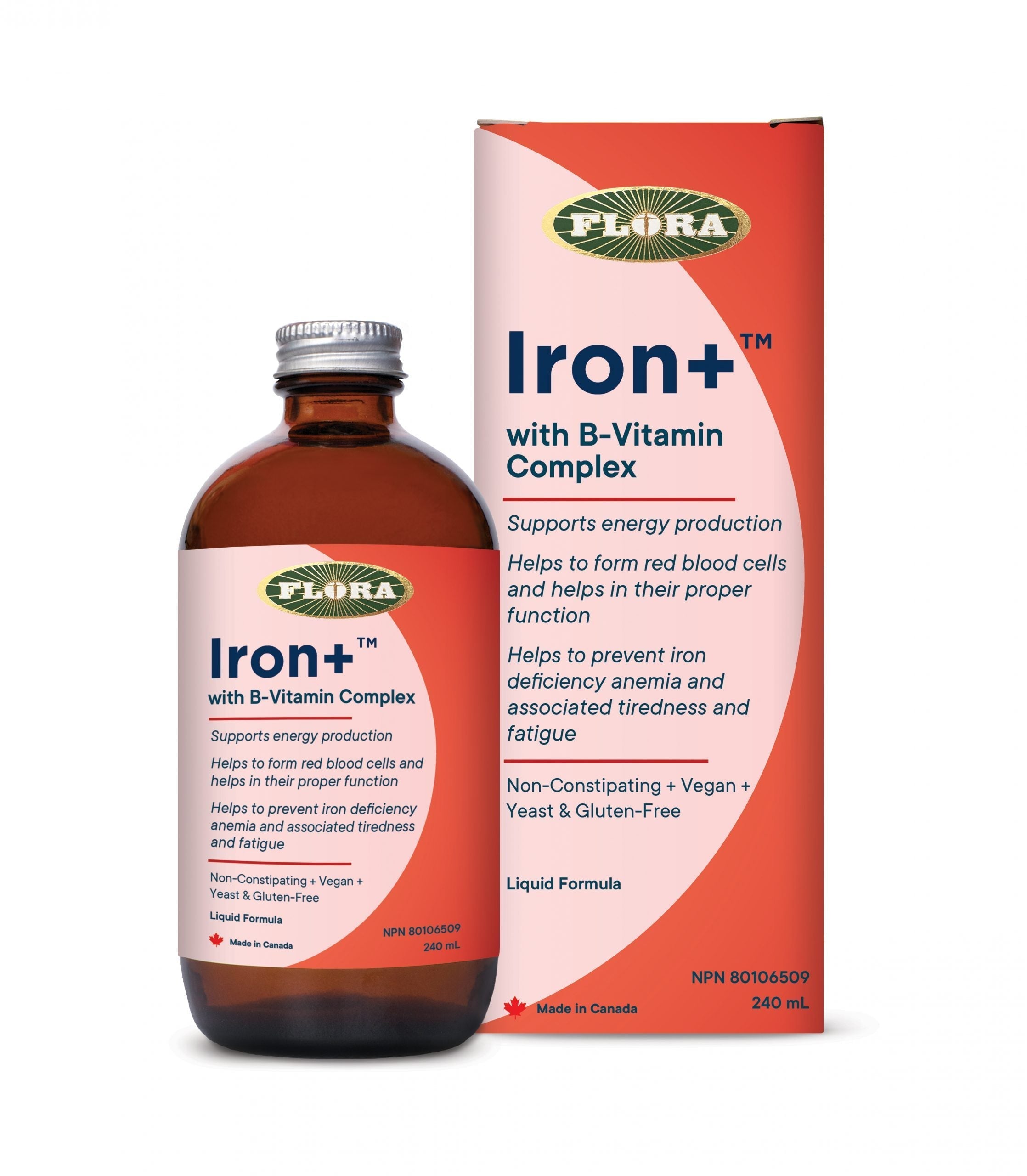 Flora Iron+ Liquid with B-Vitamin Complex 240ml – Natural Focus