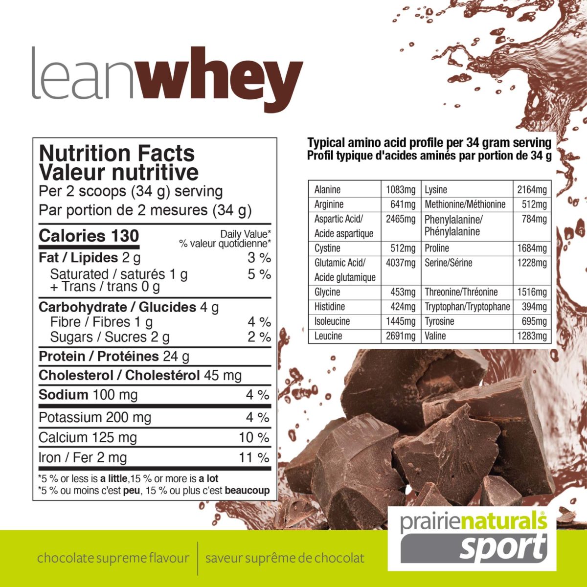 Prairie Naturals Lean Whey Protein 908g Powder Chocolate Supreme Flavo ...