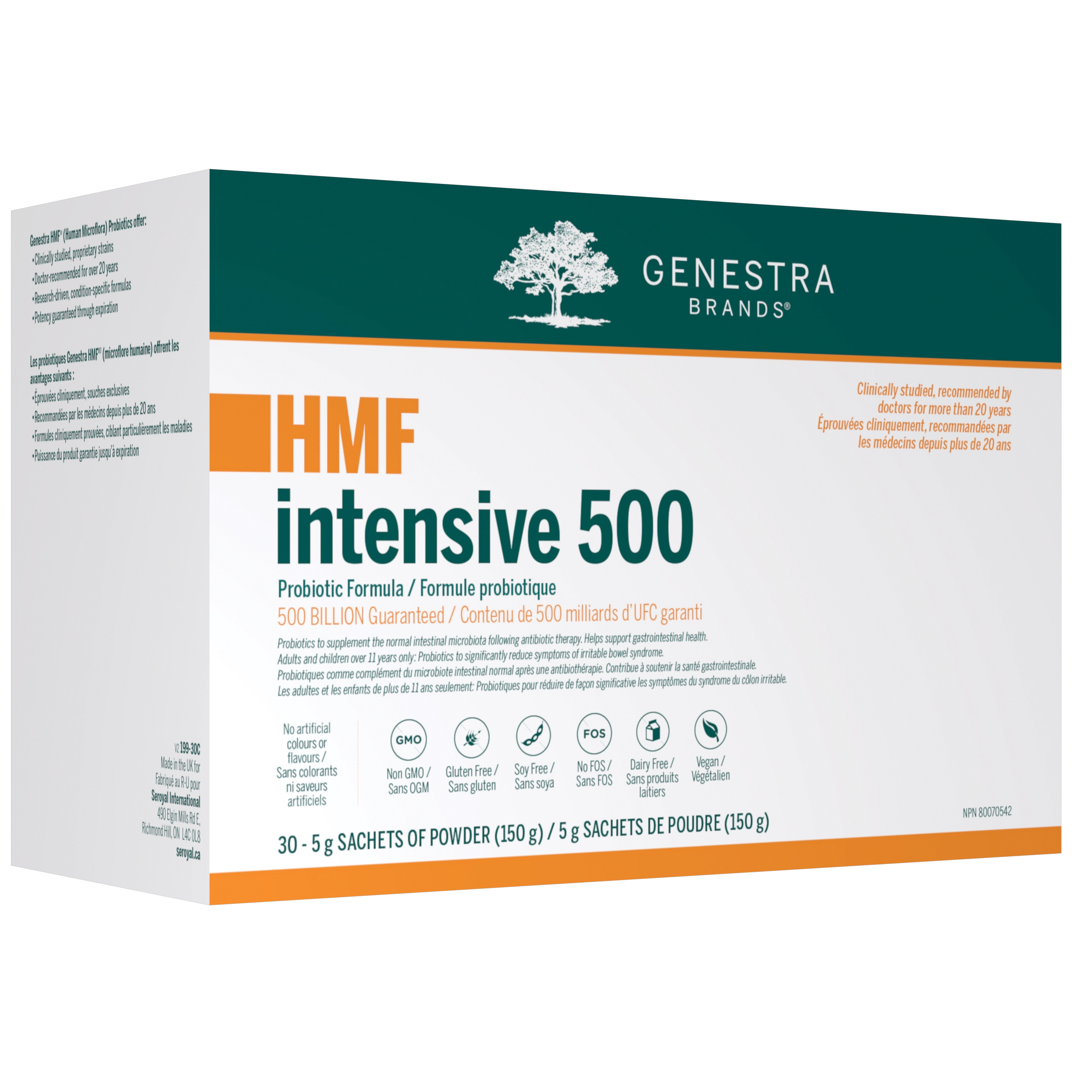 Genestra HMF Intensive 500B 30x5g Sachets of Powder – Natural Focus