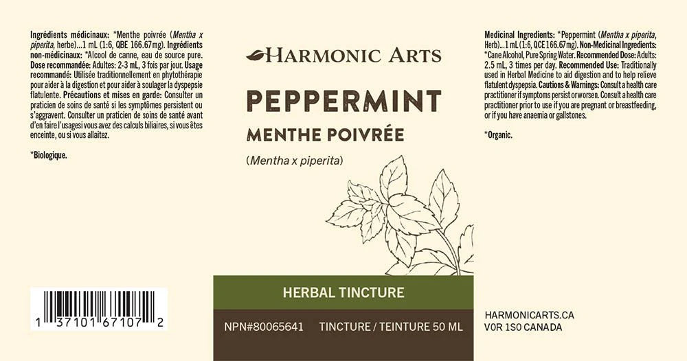 Harmonic Arts Peppermint Leaf 50ml Tincture – Natural Focus