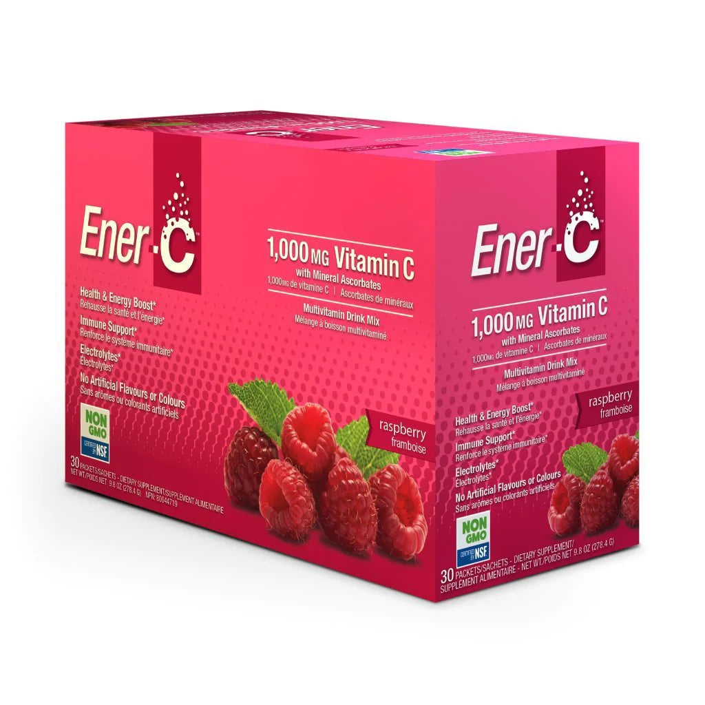 Ener-C Multivitamin Drink Mix 1,000mg of Vitamin C Raspberry 30 Packet ...