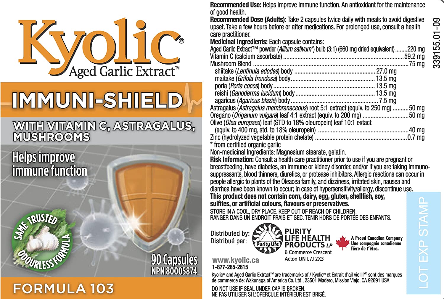 Kyolic Formula 103 Immuni-Shield Formula 180 Capsules – Natural Focus