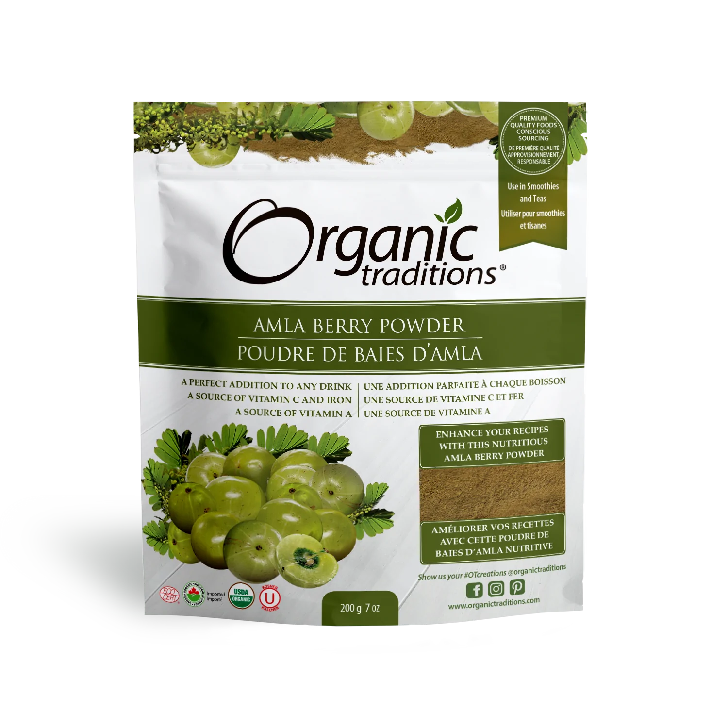 Organic Traditions Amla Berry 200g Powder – Natural Focus Health