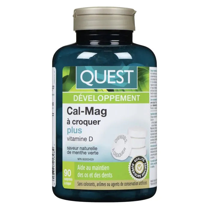 Quest Cal-Mag + Vitamin D 90 Chewable Tablets – Natural Focus