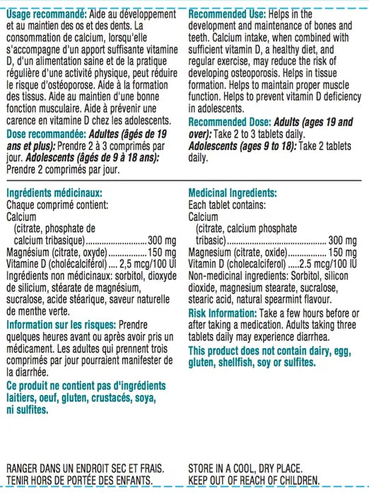 Quest Cal-Mag + Vitamin D 90 Chewable Tablets – Natural Focus